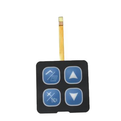 China Tactile Flat Membrane Switch Orange LED -40℃ to 70℃ IP65 Optional Custom Size for sale
