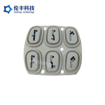 China 3M Adhesive Silicone Rubber Keypad with PET/PC Construction - 30~90 Shore A Hardness, Water Resistant for sale