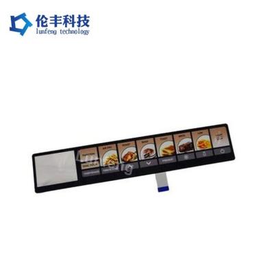China Customized Pantone Color Flat Membrane Switch PET PC PVC 1.0mm Pitch 3M Adhesive for sale