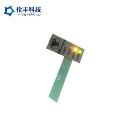 China Customized LED Membrane Keypad IP65 1 Million Cycles Red Green Blue White Backlight for sale