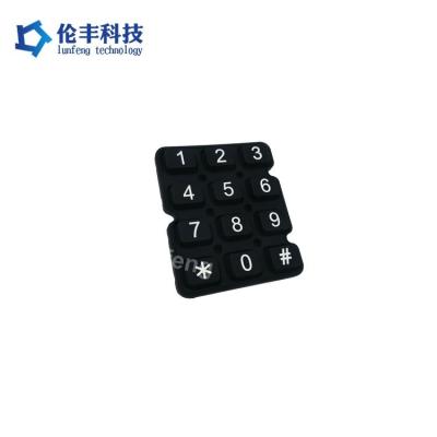 China Water Resistant Silicone Rubber Keypad with Embossing Buttons - 30-90 Shore A Hardness, ISO9001 Certified for sale