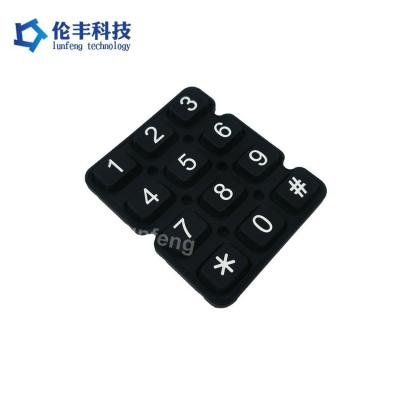 China Matte Surface Silicone Rubber Keypad with 30-90 Shore A Hardness and Water Resistance for sale