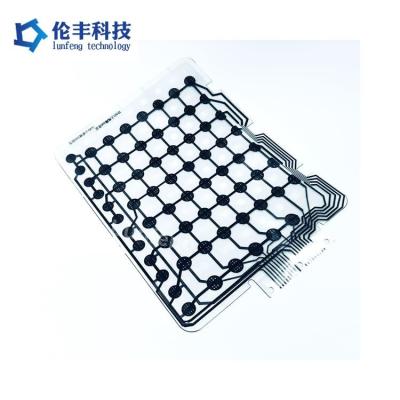 China Custom Membrane Switch Overlay with Dome Emboss and Transparent Red LCD Window Pantone or RAL Color for sale