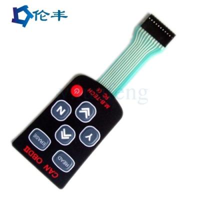 China 3M 468 Adhesive PET Membrane Switch Panel with Metal Dome Tactile Keys - 24x36 Inch Custom Size, 1M+ Cycle Life for sale