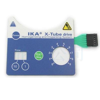 China RAL Color Flat Membrane Switch with PET Circuit, 35V DC Rating, 5 Million Cycle Life for Industrial Control Panels for sale