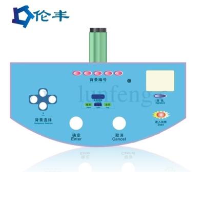 China Custom Flat Membrane Switch Control Panel with LED Overlay - 5 Million Cycle Life, -40°C to +80°C Temperature Range for sale