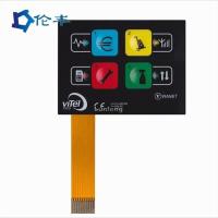 China PET F150 FPC Membrane Switch Panel with Embossed Buttons and LEDs - 35V DC, 5 Million Cycle Life for sale