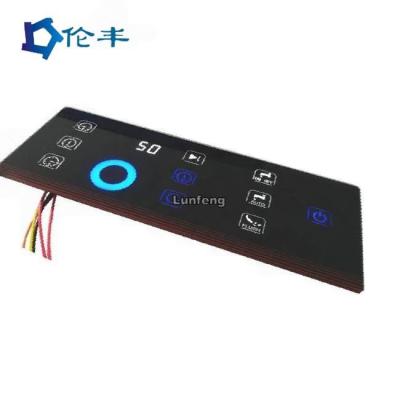 China LFG Backlight Membrane Switch with 3M 468 Adhesive - Tactile PET EBG180 - 35V DC, 100mA Operation for sale