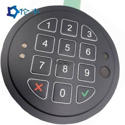 China Custom Flat Membrane Keypad DC 12V -30C to 80C for Medical Industrial Use for sale