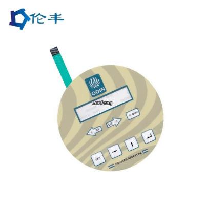 China Flat Membrane Switch Overlay with Metal Dome - 1.0-1.5mm Thickness, 5 Million Cycle Life, -40°C to +80°C Operation for sale
