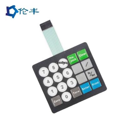 China PET Matte F150 Membrane Switch Overlay with 3M467 Adhesive and Rim Embossing - 35V DC, 5M+ Life Cycle for sale