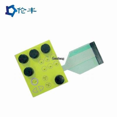 China Custom PCB Silicone Rubber Keypad 3M468 Matte Surface Membrane Switch with 5M+ Life Cycle and -40°C to 80°C Temperature Range for sale