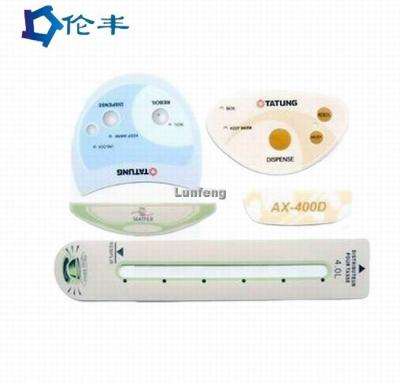 China Custom 3M Adhesive Graphic Panel Overlay for Control Panels - Up to 30x40 Inch Size, 5 Million Cycle Life for sale