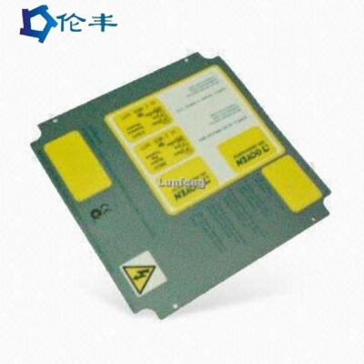 China Glossy Membrane Switch Overlay 0.125-0.8mm Thickness with 3M Adhesive and 1-3 Million Cycle Lifespan for sale