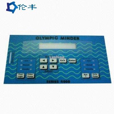 China Flat PC Front Graphic Panel Overlay with 3M Adhesive 3M467/3M468 - 5 Million Cycle Life, -40°C to +80°C Temperature Range for sale