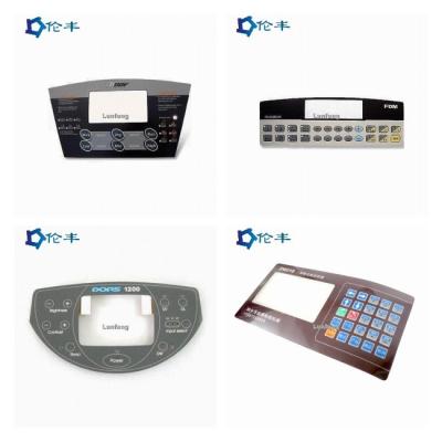 China Silk Screen Printing Membrane Switch Overlay 0.125-0.8mm Thickness with 1-3 Million Cycle Lifespan for sale
