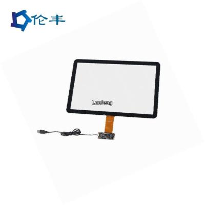 China 17.3 Inch Projected Capacitive Touch Screen Overlay with I2C USB Interface - 0.55mm to 10mm Glass Thickness for sale