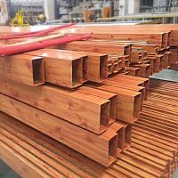 China Wood Grain Aluminum Square Tube Rectangular Pipe For Decoration Building for sale