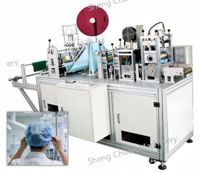 China Fully Automatic Non-woven PE Bouffant Cap Making Machine, Easy Operation, igh Efficiency for sale