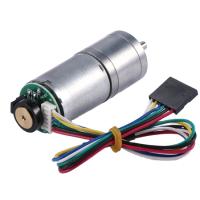 China 25D370 25mm 6v 12v DC Spur Gear Motor  with 48CPR Encoder  for Robots for sale