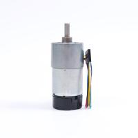 China 12v 500rpm Speed Brush 37mm Permanent Magnet Gear Motor Fan Robot Wheelchair Electric Bicycle 64CPR Encoder for sale