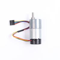 China 12v 500rpm Speed Brush 37mm Permanent Magnet Gear Motor Fan Robot Wheelchair Electric Bicycle 64CPR Encoder for sale
