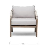 China Rope Weave Sofa Patio Set AJUNION Teak Wood Frame Outdoor Furniture for Beach Gardens for sale