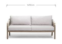 China Rope Weave Sofa Patio Set AJUNION Teak Wood Frame Outdoor Furniture for Beach Gardens for sale
