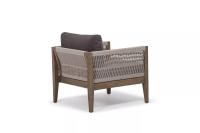 China Garden Set AJUNION Luxury Teak Wood Outdoor Furniture Lounge Set Modern Polyester Rope Patio Set for sale