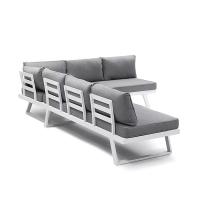 China Leisure Balcony Furniture AJUNION Garden Set Patio Sectional Sofa L190 x W70 x H74cm for sale