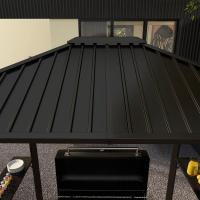 China Outdoor Grilling 6x8 Hardtop BBQ Gazebo with 2 Side Shelves 102 lbs H92.5 x W96.5 x D70.9 for sale