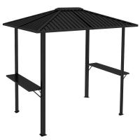 China Outdoor Grilling 6x8 Hardtop BBQ Gazebo with 2 Side Shelves 102 lbs H92.5 x W96.5 x D70.9 for sale