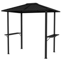 China Outdoor Grilling 6x8 Hardtop BBQ Gazebo with 2 Side Shelves 102 lbs H92.5 x W96.5 x D70.9 for sale