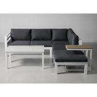 China Modern Design Style Aluminum Patio Furniture Set with Adjustable Table and Dining Set for sale