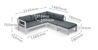 China Modern Design Style Aluminum Patio Furniture Set with Adjustable Table and Dining Set for sale