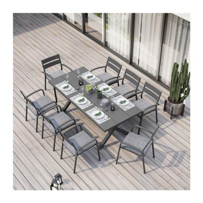 China AJUNION X Shape Outdoor Dining Set for Restaurant 76