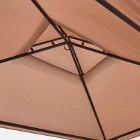 China Outdoor Patio Grill Gazebo Tent AJUNION 5x8 Double Tiered BBQ Canopy with Steel Frame for sale