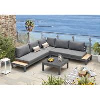 China Y Mail Packing AJUNION Modern Luxury Garden Furniture L Shape Sectional Lounge Set for sale