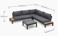 China Y Mail Packing AJUNION Modern Luxury Garden Furniture L Shape Sectional Lounge Set for sale