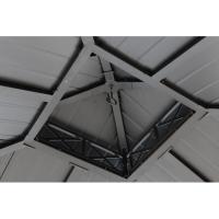 China Polyester Fabric AJUNION 10x10ft Galvanized Steel Double Roof Gazebo Canopy with Zipper for sale
