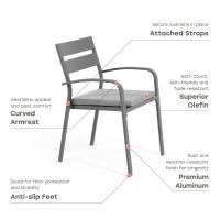 China Extendable Metal Dining Table and Chair Set for 4-8 People in Courtyard by AJUNION for sale