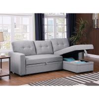 China Mail Packing All Weather Fabric L Shape Sectional Sofa Bed Lounge Set with Cushions for sale