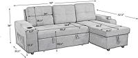 China Mail Packing All Weather Fabric L Shape Sectional Sofa Bed Lounge Set with Cushions for sale