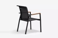 China Stackable Chairs and Extendable Table AJUNION Aluminum Dining Set for Patio or Garden for sale