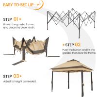 China Powder Coated 3.3x3.3M Outdoor Gazebo Tent Pop Up with 4 Mesh Sidewalls Waterproof for sale