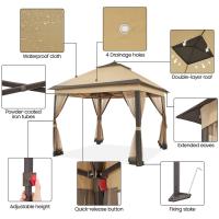 China Powder Coated 3.3x3.3M Outdoor Gazebo Tent Pop Up with 4 Mesh Sidewalls Waterproof for sale