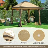 China Powder Coated 3.3x3.3M Outdoor Gazebo Tent Pop Up with 4 Mesh Sidewalls Waterproof for sale