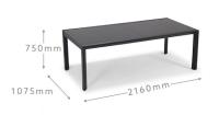 China Extendable Patio Set L 336.5 x W 107.5 x H 75cm AJUNION Outdoor Aluminum Dining Table for sale