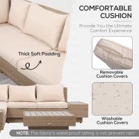 China Leisure Outdoor Patio Furniture Modern Design Wicker Rattan Corner Sofa Set for Garden for sale