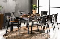 China Extendable Patio Set L 336.5 x W 107.5 x H 75cm AJUNION Outdoor Aluminum Dining Table for sale